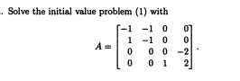 Solve the initial value problem (1) with | Chegg.com