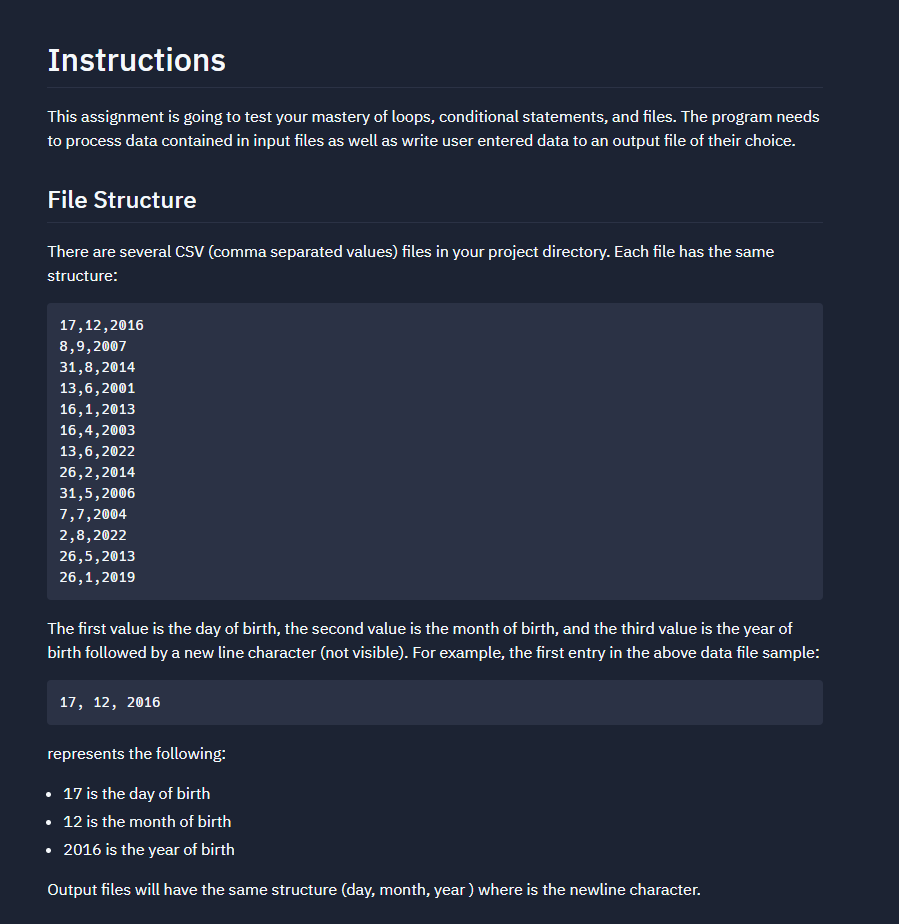 Solved Instructions This assignment is going to test your | Chegg.com
