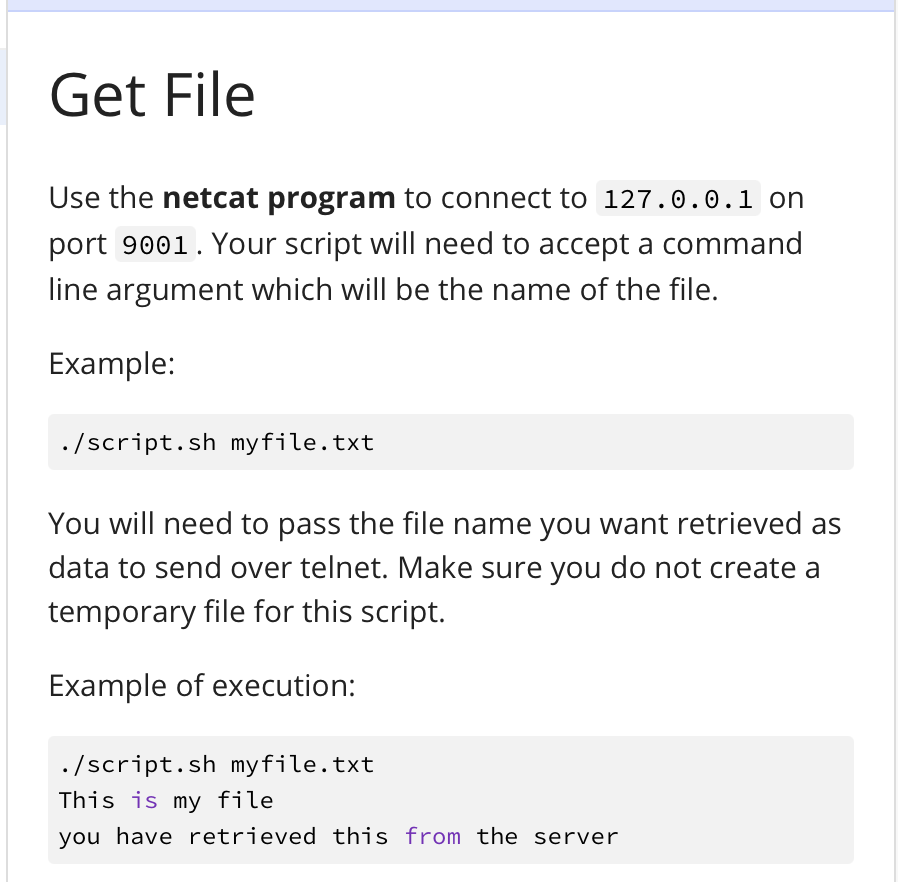 Solved Get File Use The Netcat Program To Connect To