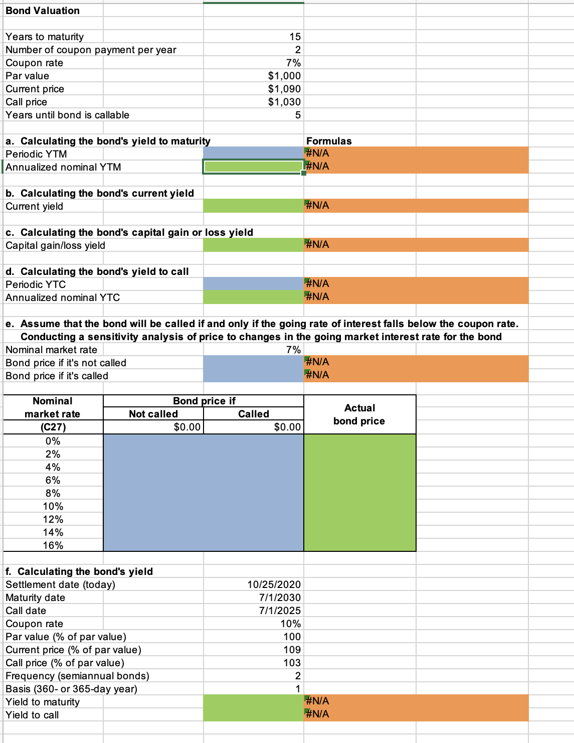 Solved by an EXPERT Download the spreadsheet and perform the required | Chegg.com