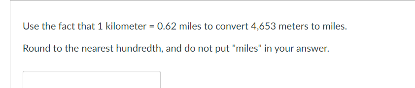 Solved Use the fact that 1 kilometer = 0.62 miles to convert | Chegg.com