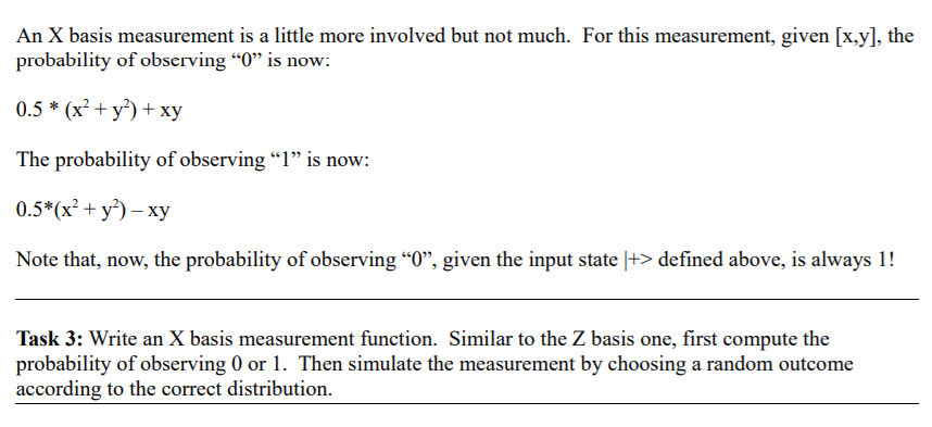 An X basis measurement is a little more involved but | Chegg.com