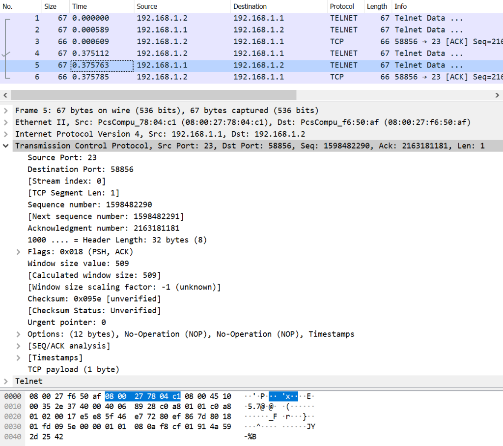 Solved Wireshark tcp interactive data exchange Here are | Chegg.com