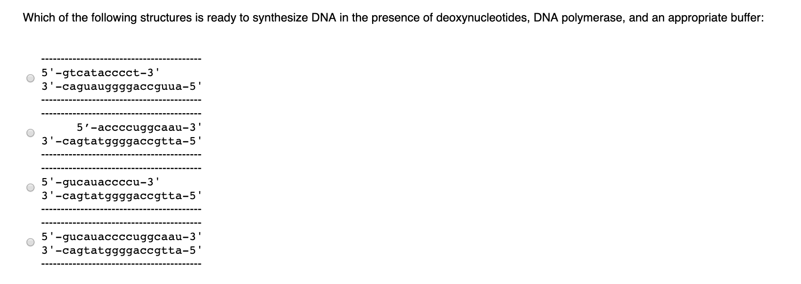 Solved Which of the following structures is ready to | Chegg.com