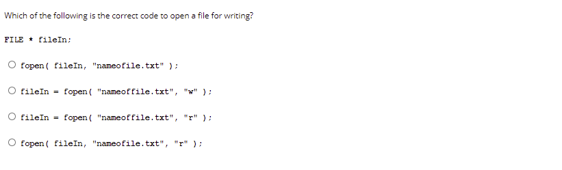Solved What does fclose() do? Returns 1 if the previous read | Chegg.com