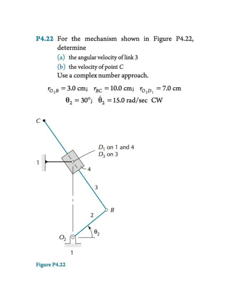 Solved P4.22 For the mechanism shown in Figure P4.22, | Chegg.com