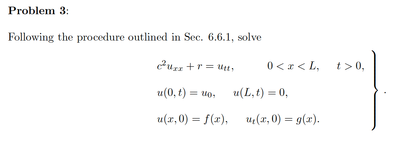 Solved Problem 3: Following the procedure outlined in Sec. | Chegg.com