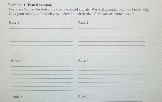 Solved Problem 1 [Pencil version] There are 9 rules for | Chegg.com