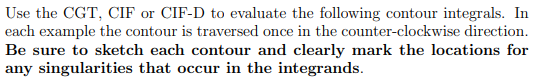Solved Use the CGT, CIF or CIF-D to evaluate the following | Chegg.com