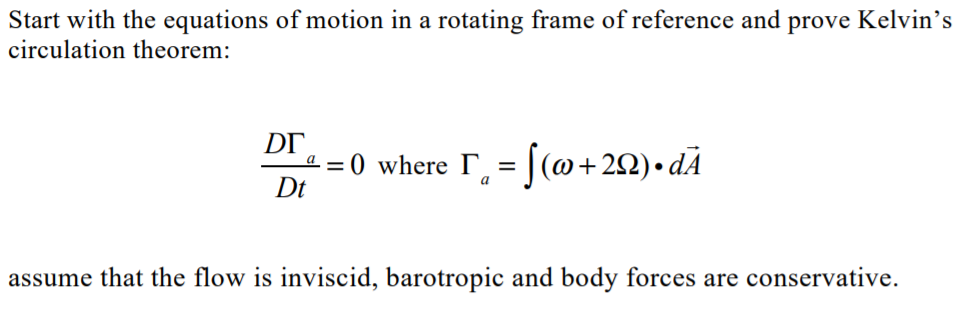 Solved Start with the equations of motion in a rotating | Chegg.com