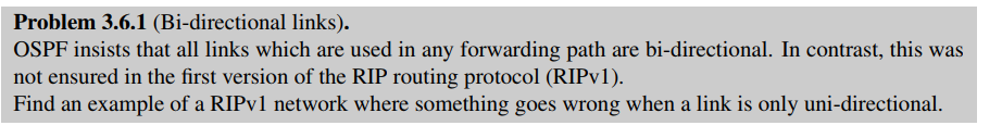 Solved Problem 3 6 1 Bi Directional Links Ospf Insists