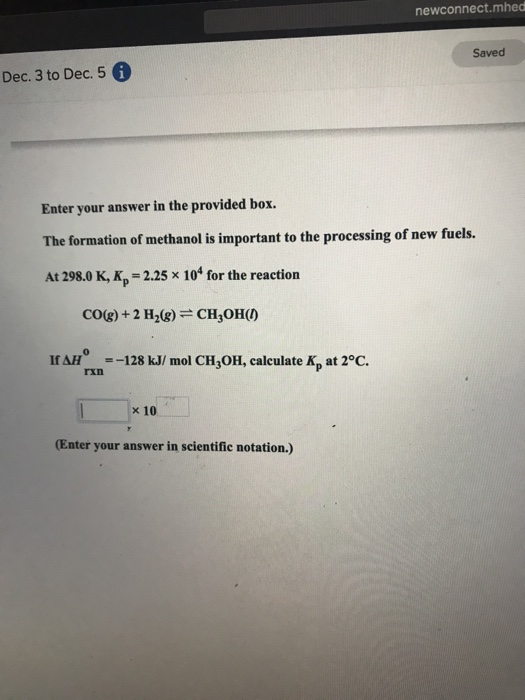 Solved newconnect.mhed Saved Dec. 3 to Dec. 5 6 Enter your | Chegg.com