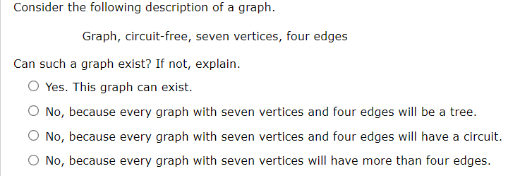 Solved Consider the following description of a graph. Graph, | Chegg.com
