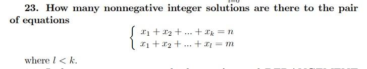 Solved 23. How many nonnegative integer solutions are there | Chegg.com
