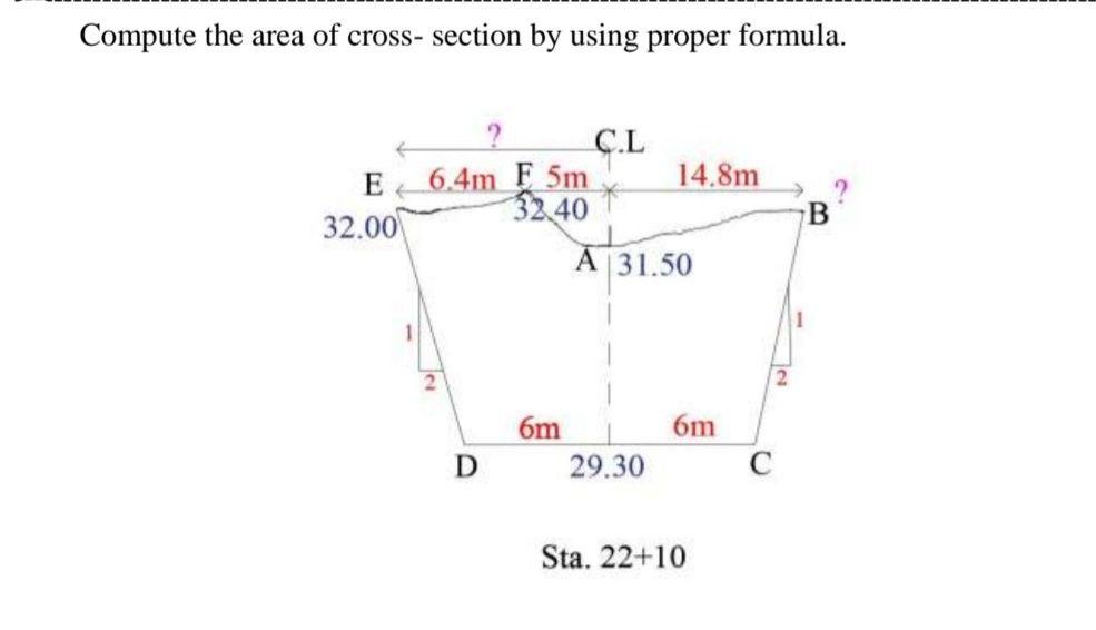 Solved Compute the area of cross-section by using proper | Chegg.com