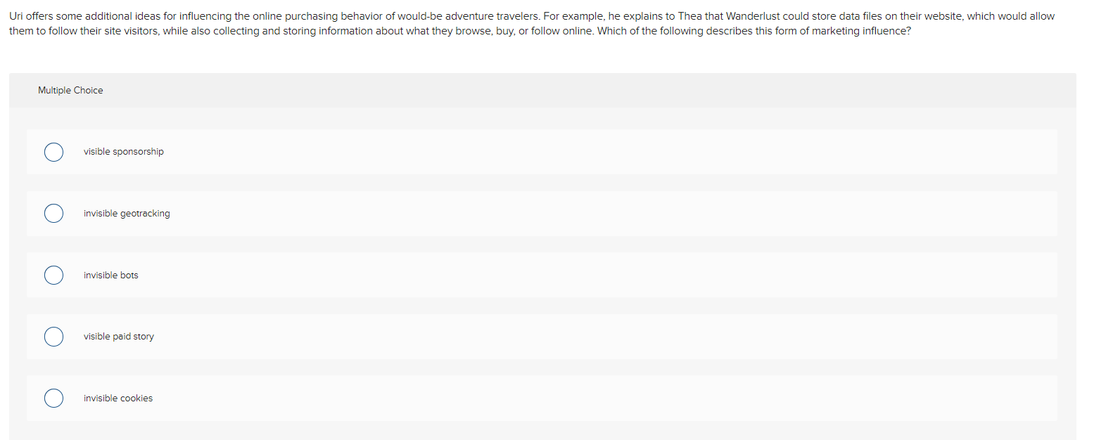 Solved hem to follow their site visitors, while also | Chegg.com