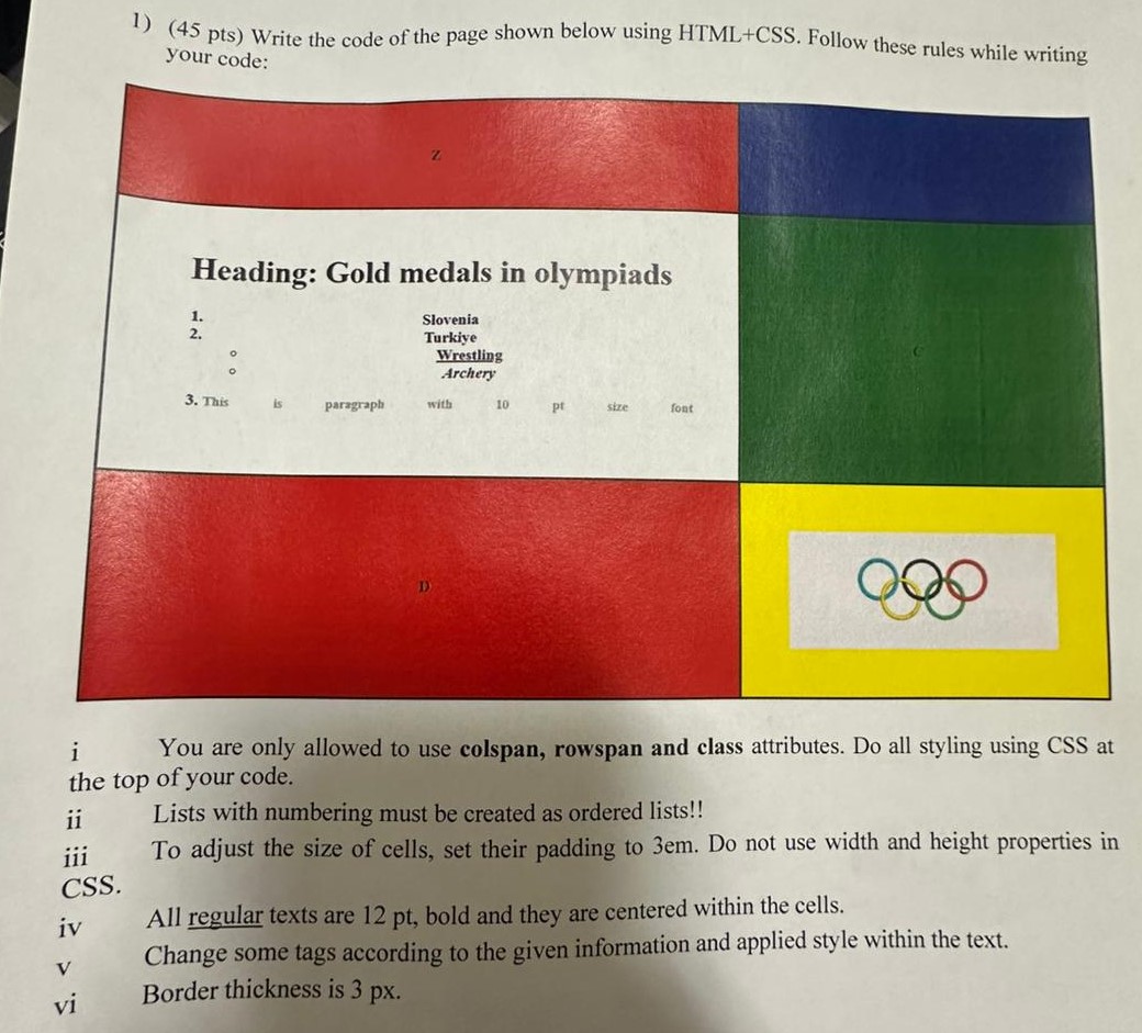 (45 ﻿pts) ﻿Write the code of the page shown below | Chegg.com