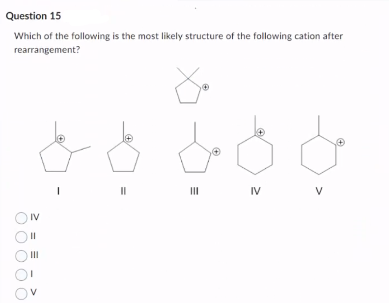 Solved Which of the following is the most likely structure | Chegg.com