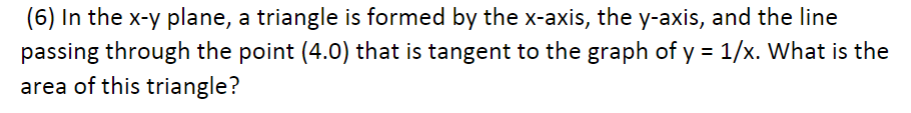 Solved (6) In the x-y plane, a triangle is formed by the | Chegg.com