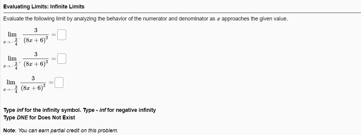 Solved Evaluating Limits: Infinite LimitsEvaluate the | Chegg.com