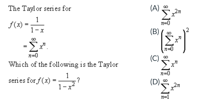 Solved Which of the following Taylor series for f(x)=ln(1+x) | Chegg.com