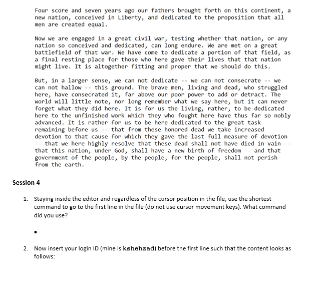 Solved 1. Login to the system with your login ID and | Chegg.com