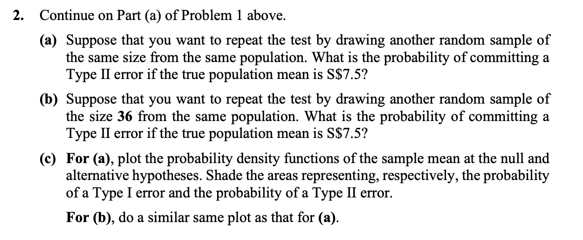 2. Continue on Part (a) of Problem 1 above. (a) | Chegg.com