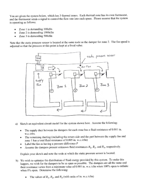 Solved You are given the system below, which has 3 thermal | Chegg.com
