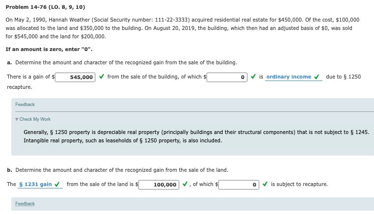 Form 4797 (2019) Page 2 Part III Gain From | Chegg.com