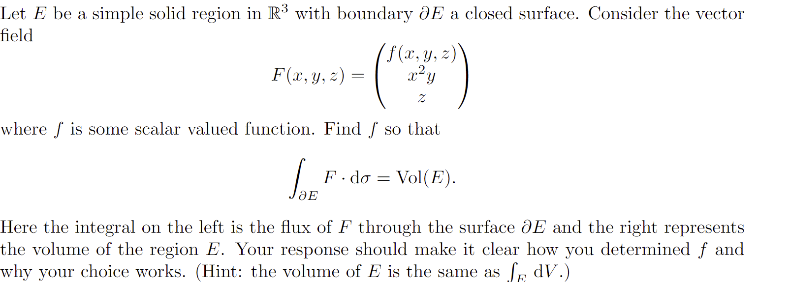 Let E be a simple solid region in R3 with boundary Ə | Chegg.com