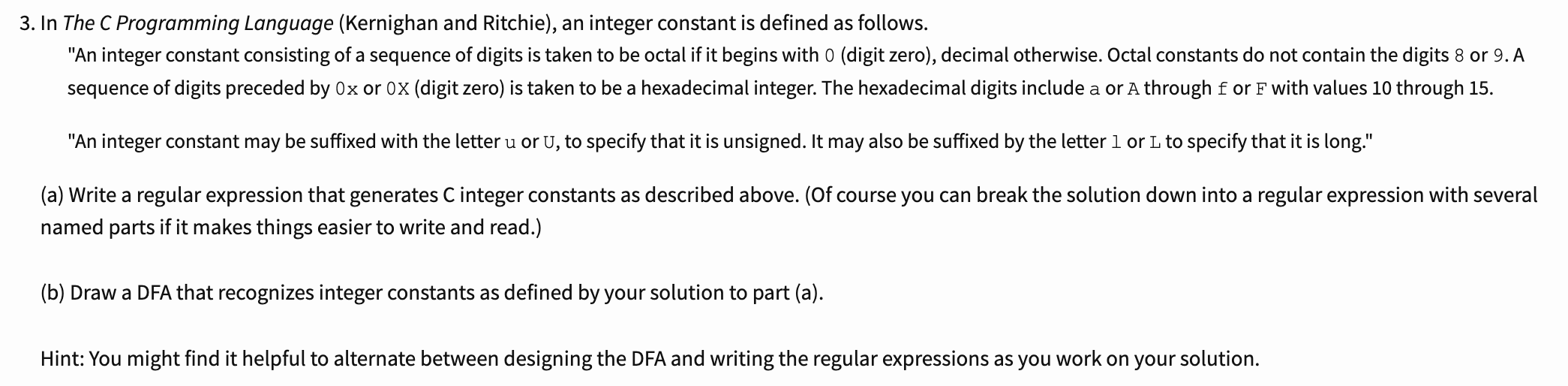 Solved 3 In The C Programming Language Kernighan And 0715