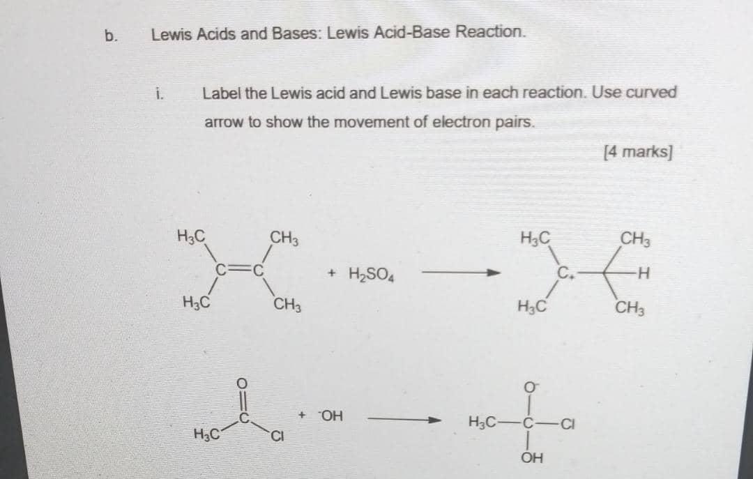 Solved b. Lewis Acids and Bases: Lewis Acid-Base Reaction. | Chegg.com
