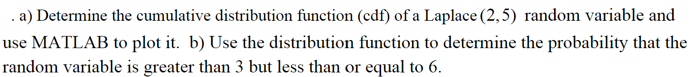 Solved a) Determine the cumulative distribution function | Chegg.com