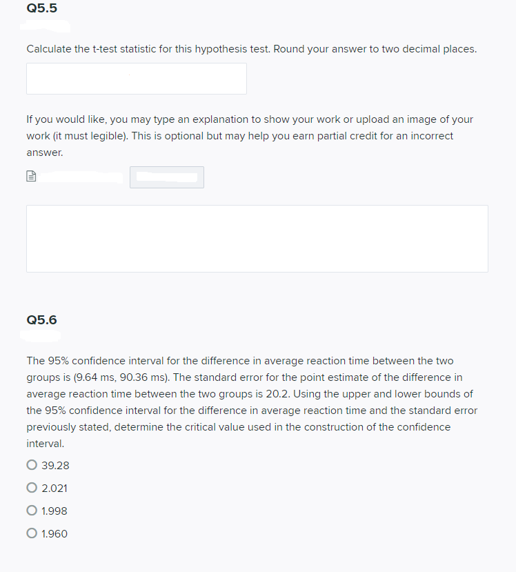Solved Q5 Two-sample t-test Researchers are interested in | Chegg.com