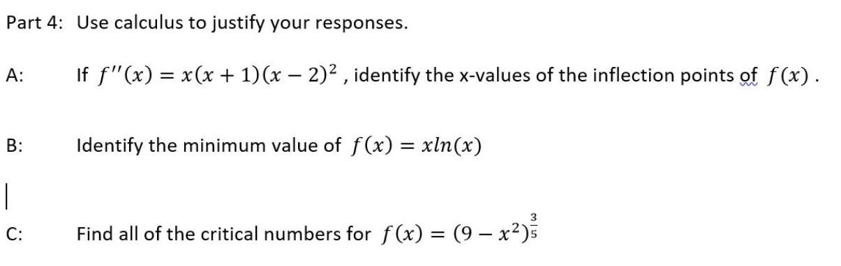 Solved Part 3: Use the data table below for the function | Chegg.com