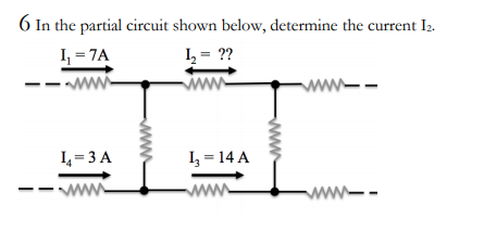 Solved 6 In the partial circuit shown below, determine the | Chegg.com