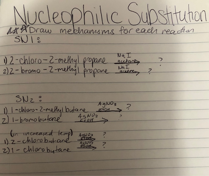 Solved Draw mechanisms for all the following nucleophilic | Chegg.com