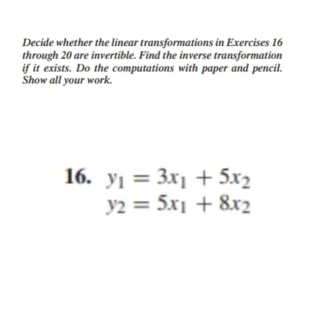 Solved Decide whether the linear transformations in | Chegg.com