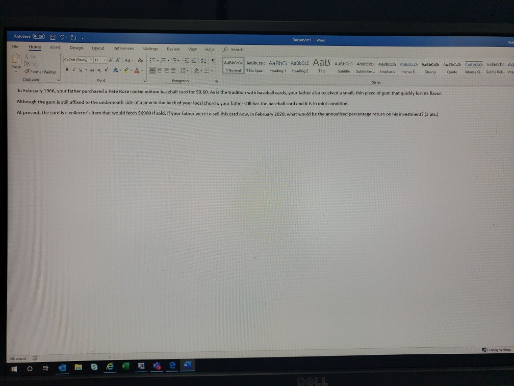 Solved Paste CD AutoSave om 9 0 Document1 - Word File Home | Chegg.com