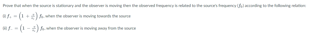 Solved Prove that when the source is stationary and the | Chegg.com