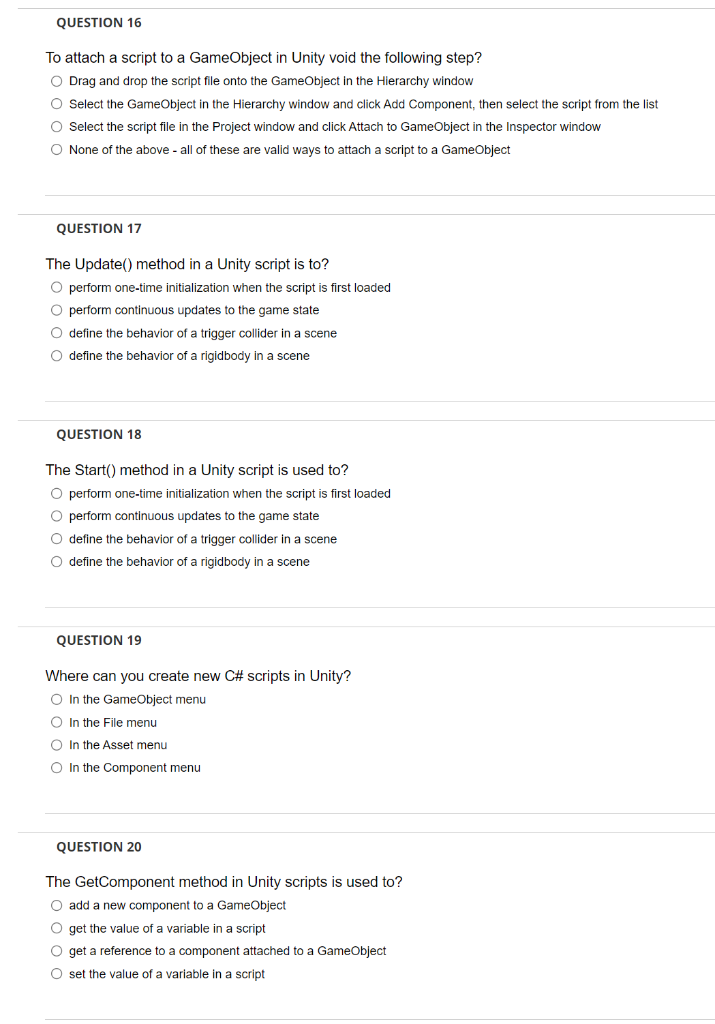Solved This Quiz subject is Game Programming. Only the | Chegg.com