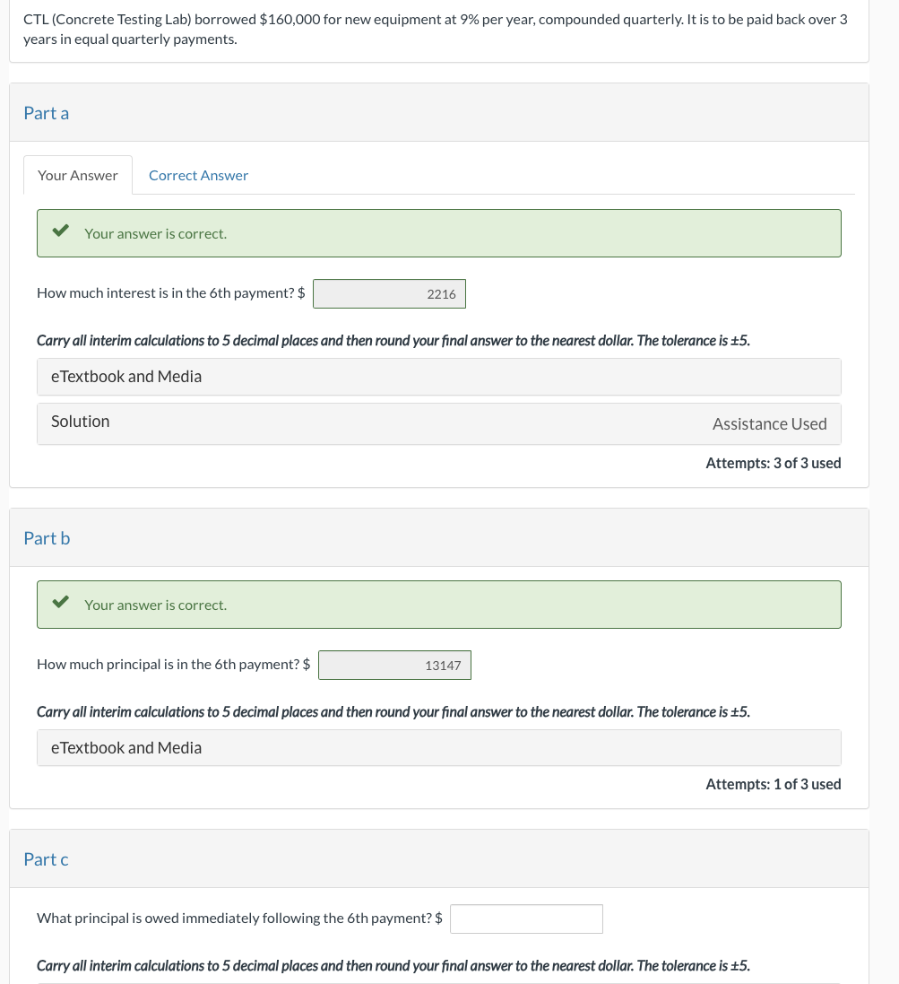 Solved CTL (Concrete Testing Lab) borrowed $160,000 for new | Chegg.com