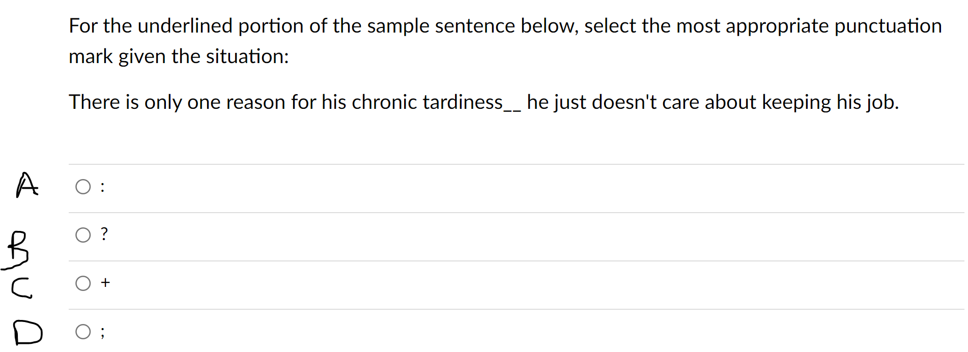 For the underlined portion of the sample sentence | Chegg.com