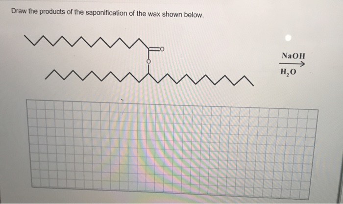Solved Draw the products of the saponification of the wax | Chegg.com