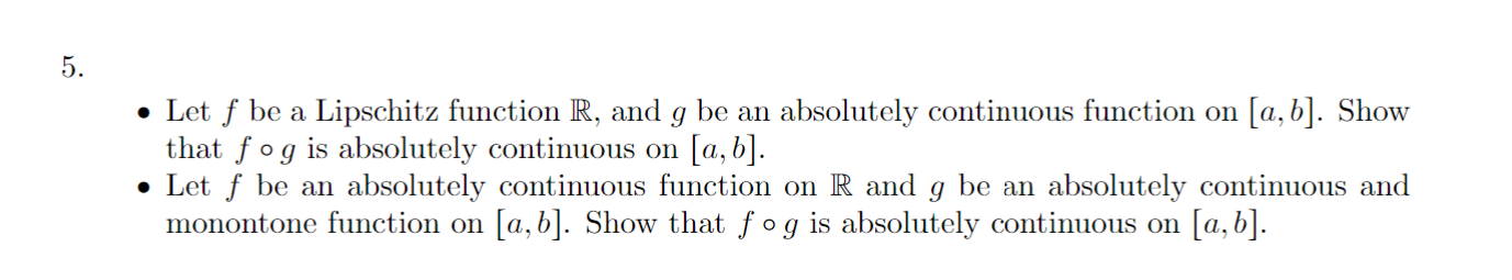 Solved Let F Be A Lipschitz Function R And G Be An