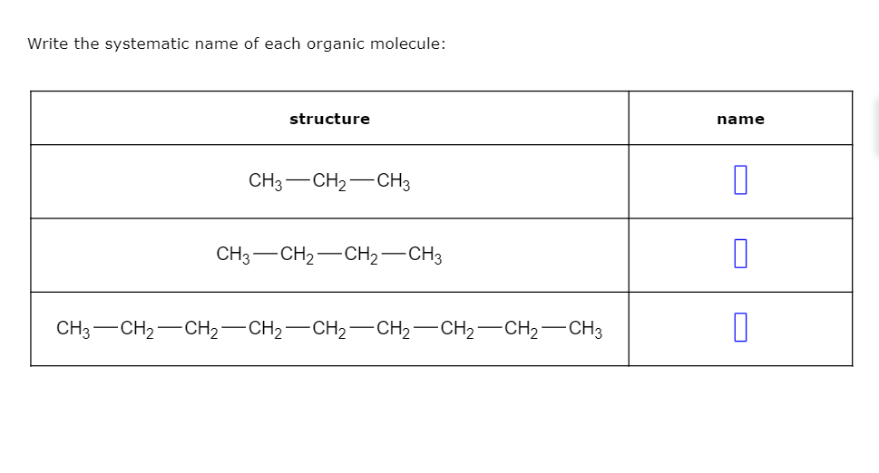 Solved Write the systematic name of each organic molecule: | Chegg.com