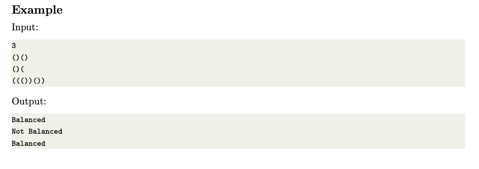 Solved 7 Balanced Parentheses I Given a string s containing | Chegg.com