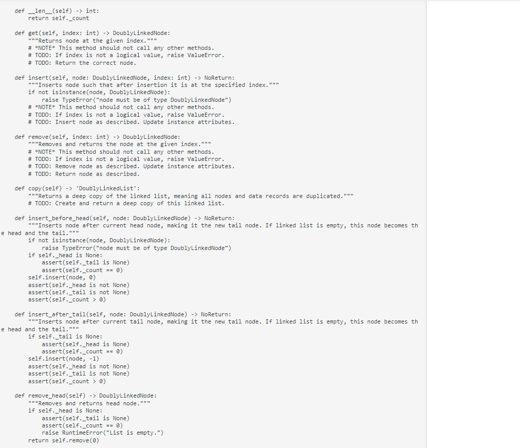 Solved """Returns node at the given index.""" # | Chegg.com