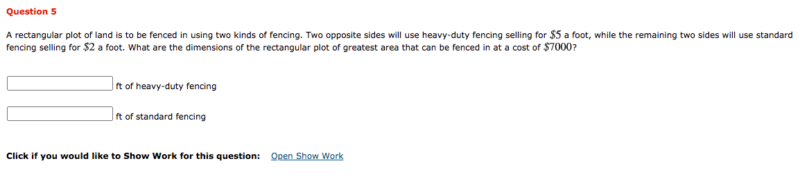 Solved A rectangular plot of land is to be fenced in using | Chegg.com