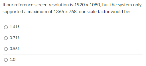Solved If our reference screen resolution is 1920 x 1080, | Chegg.com